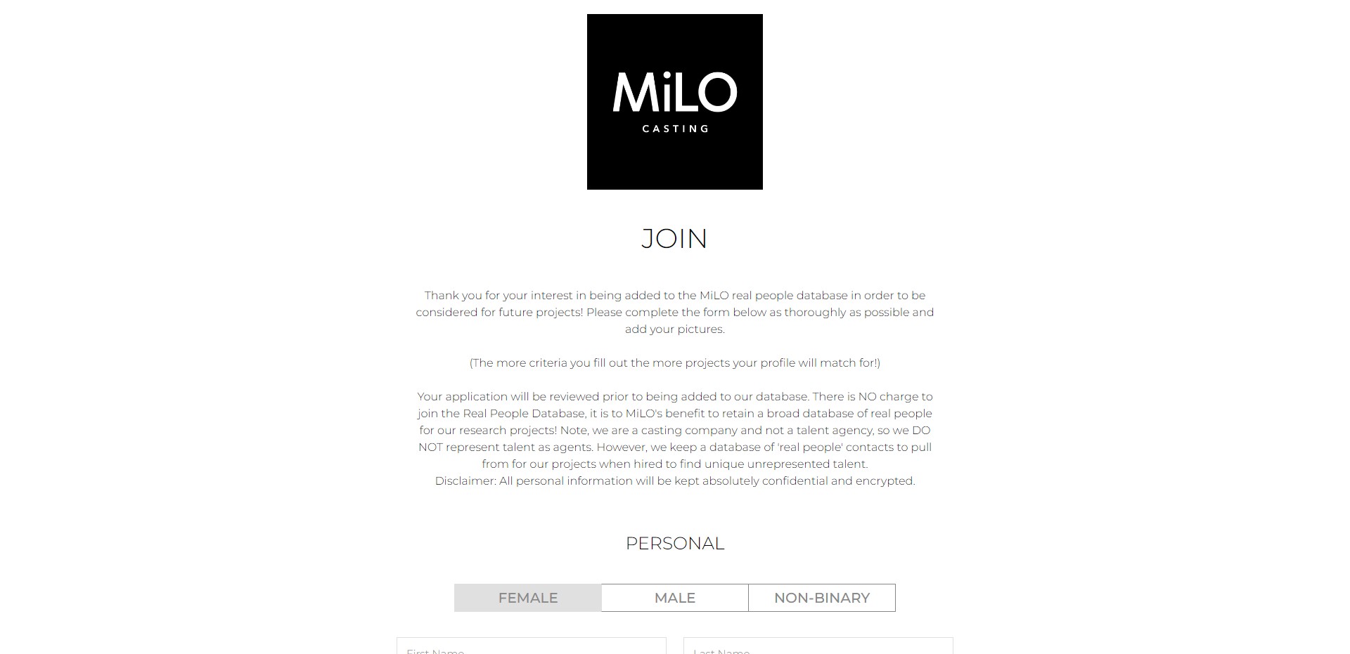 Join | Milo Casting
